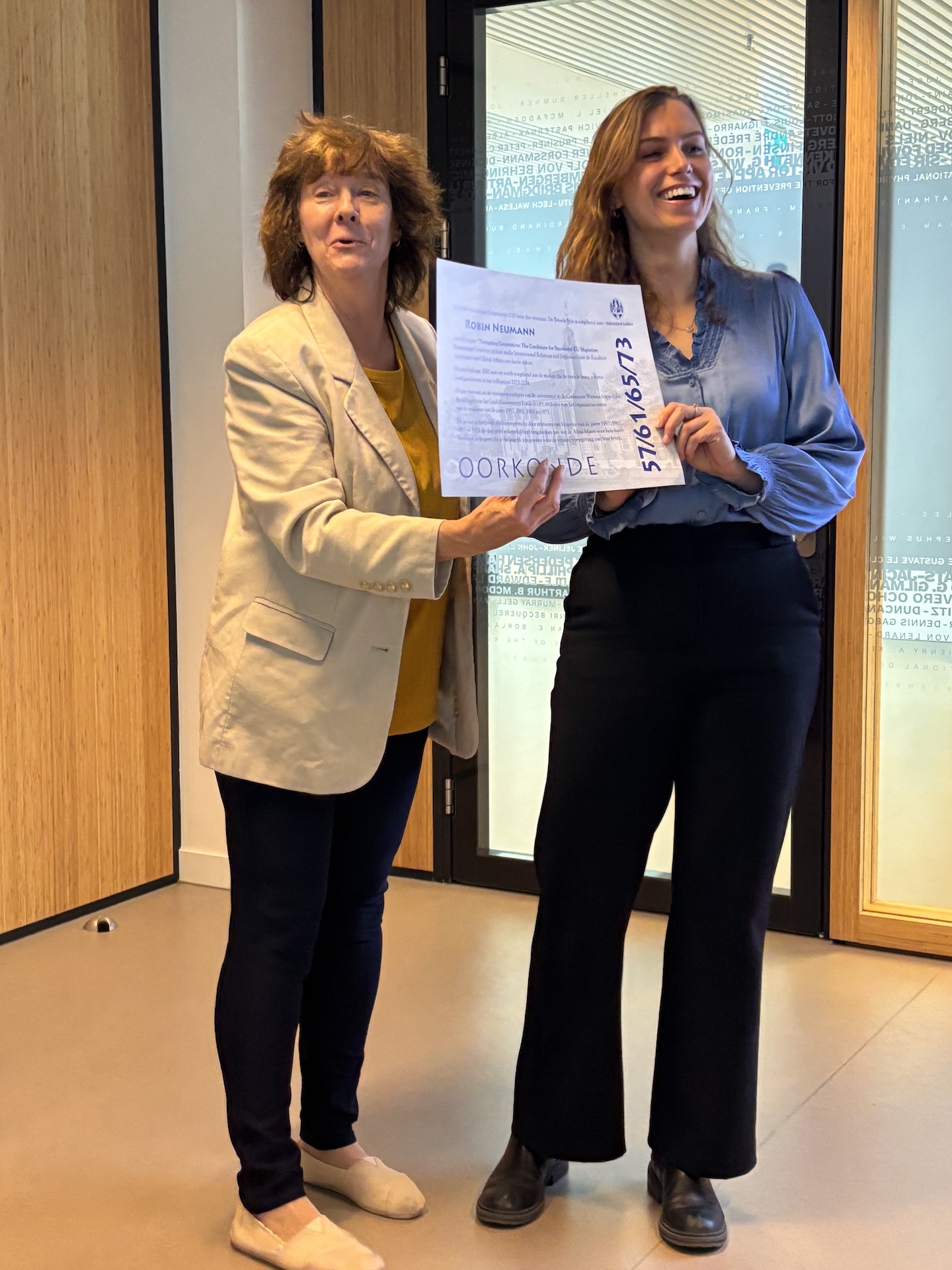 Robin Neumann honoured for her award-winning thesis - Leiden University